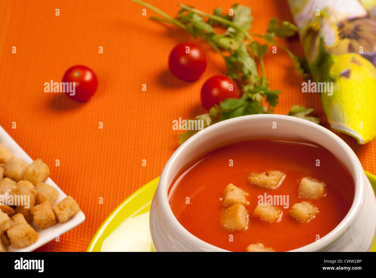 A portion of gazpacho, traditional Spanish summer appetizer Stock Photo ...