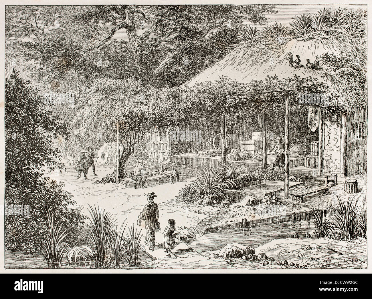 Edo house painting hi-res stock photography and images - Alamy