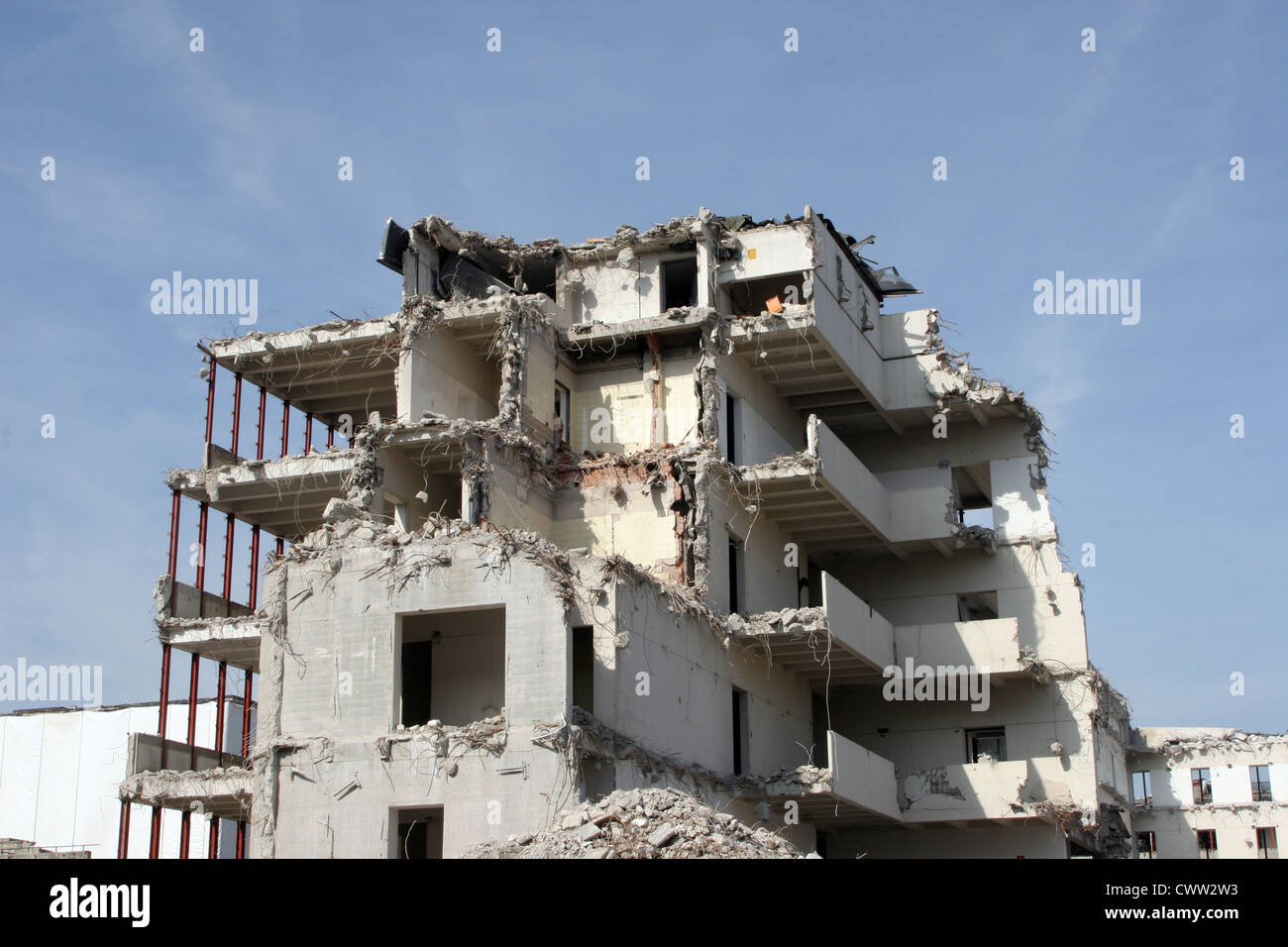 Building under demolition Stock Photo - Alamy