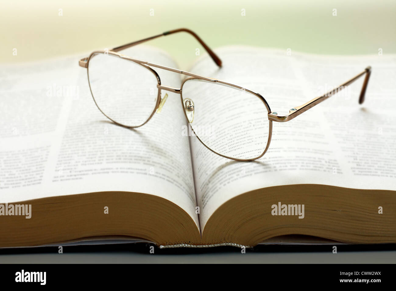 The opened book with points on it Stock Photo - Alamy