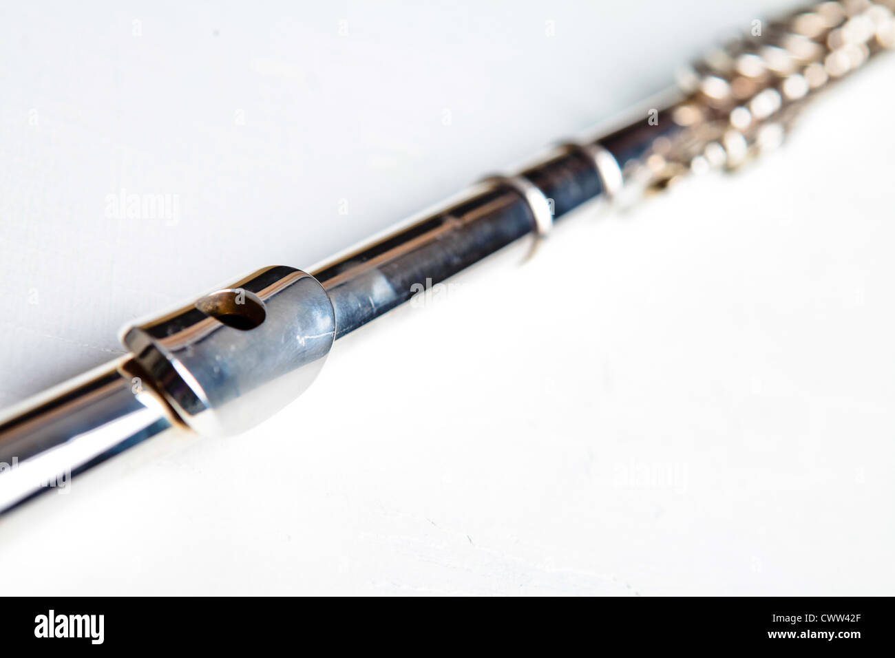 Detail of a concert flute Stock Photo - Alamy