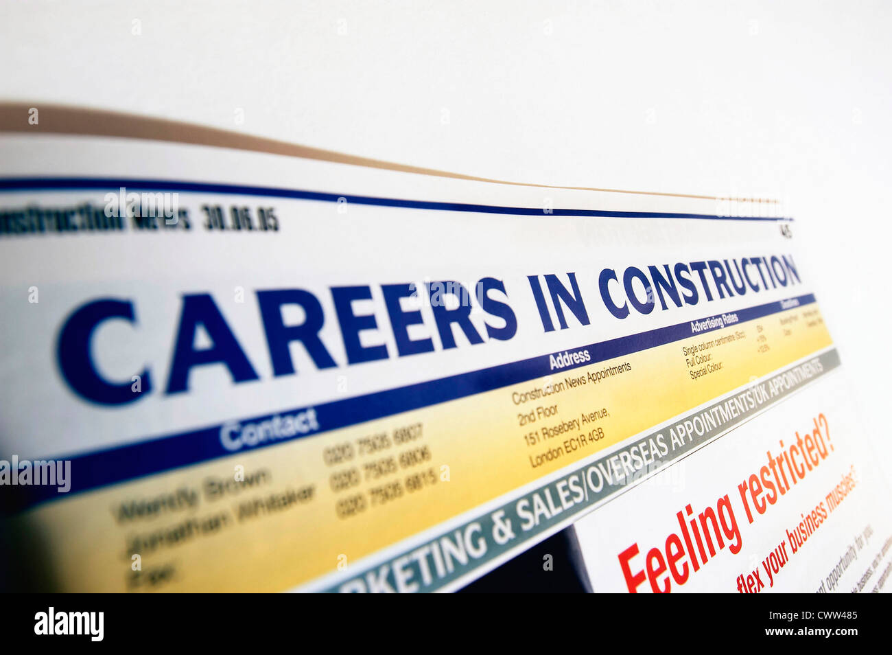 Advertisement in english magazine hi-res stock photography and images ...