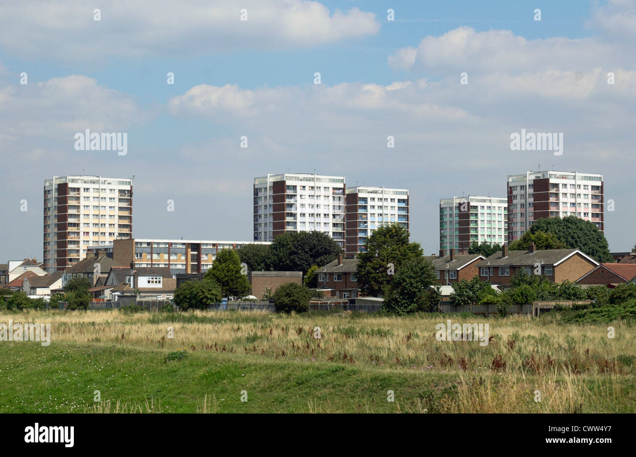 Council block estate, East London, UK Stock Photo - Alamy