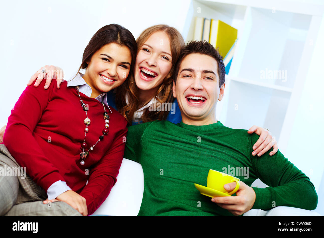 Portrait three girl friends wearing hi-res stock photography and images ...