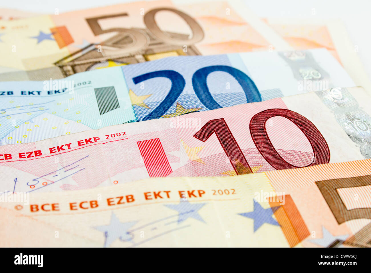 Close-up of Euro banknotes Stock Photo - Alamy