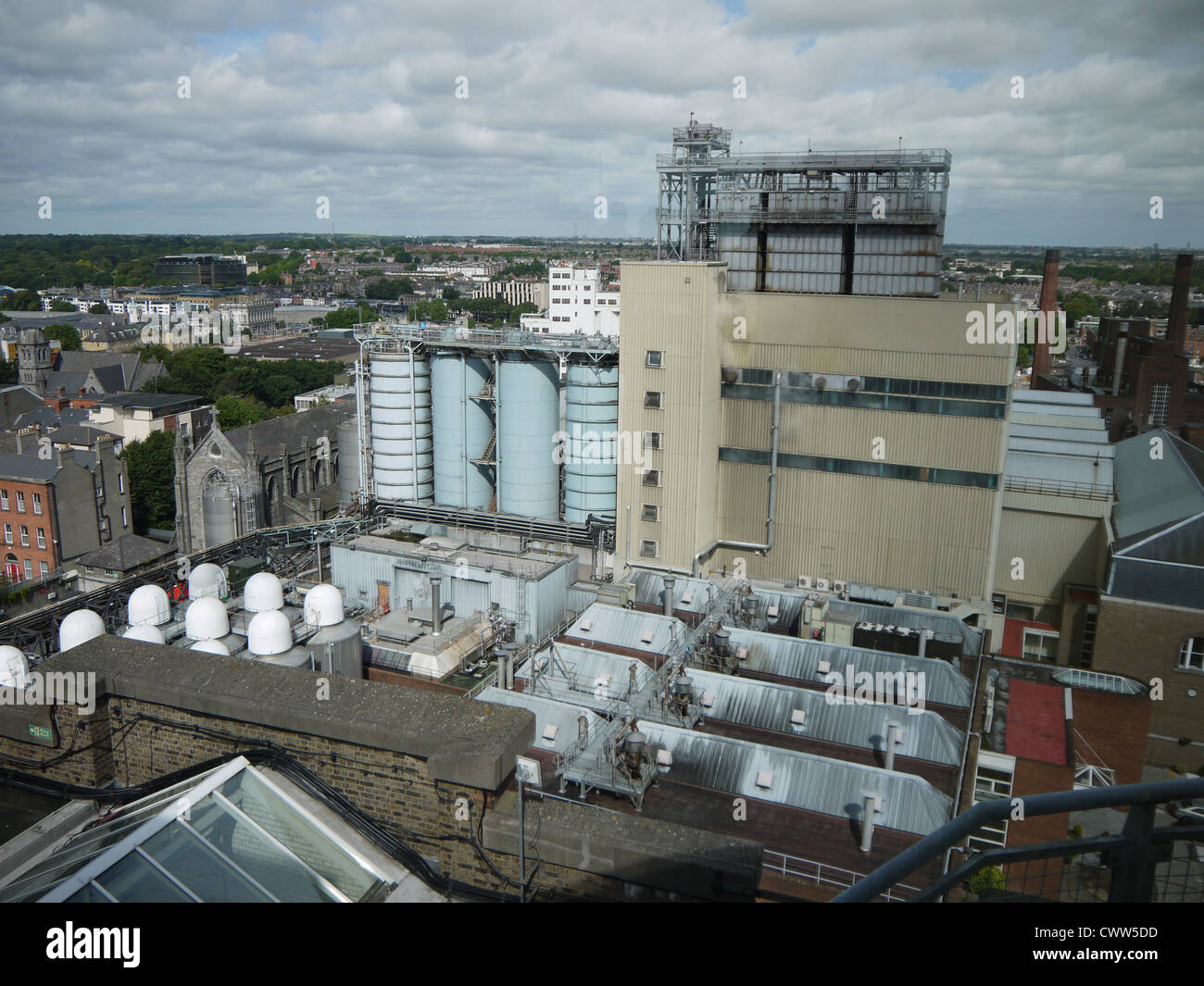 View over the Guiness factory from the Gravity Bar, Dublin Stock Photo ...