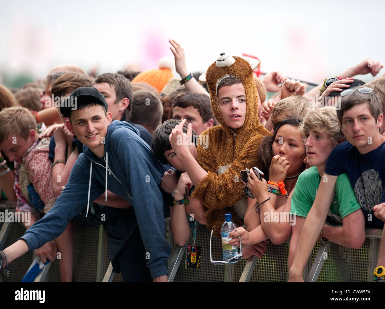 Music fans at the main stage during T In The Park Festival at Balado on ...
