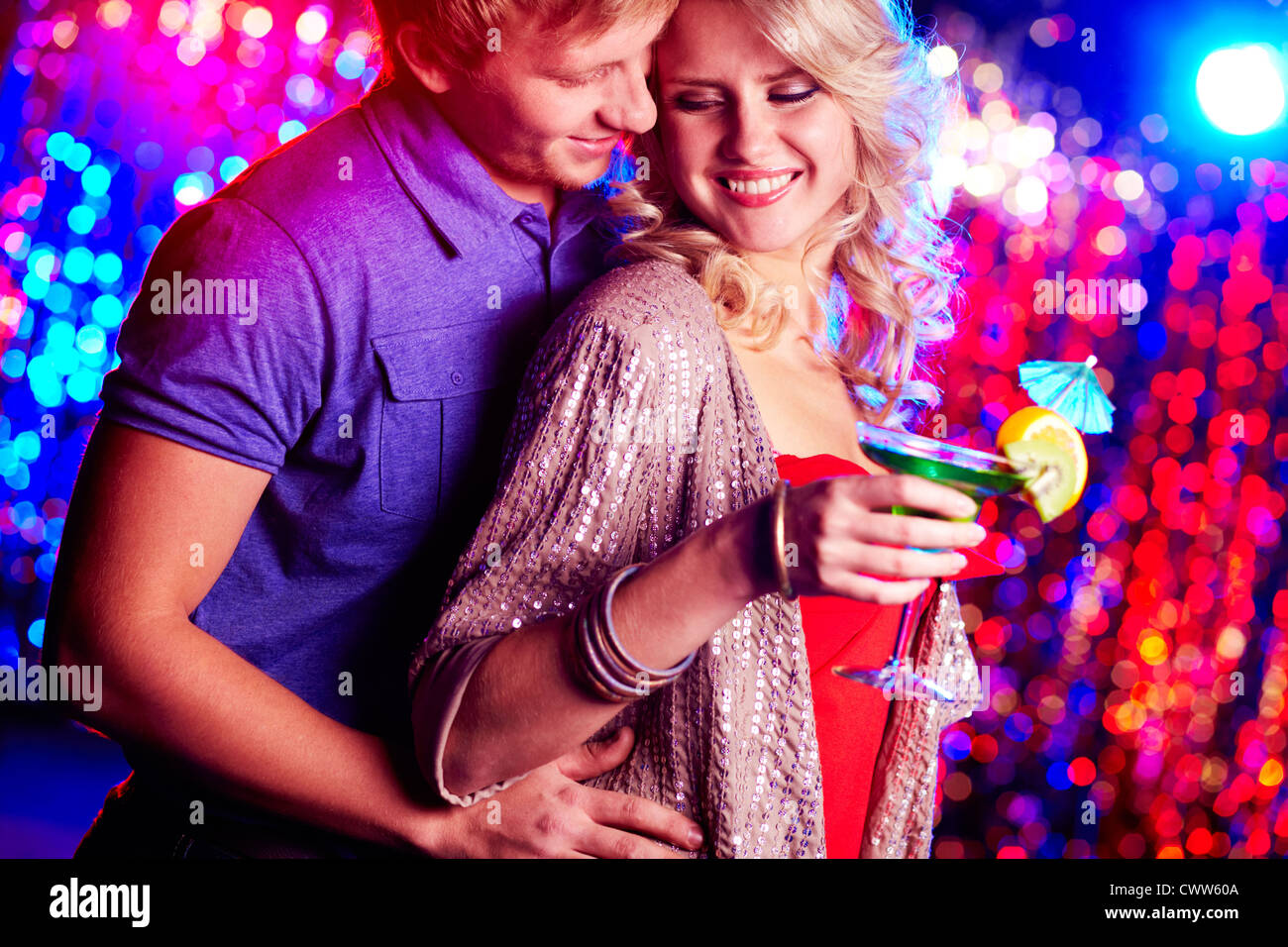 Image of happy couple in the night club Stock Photo - Alamy