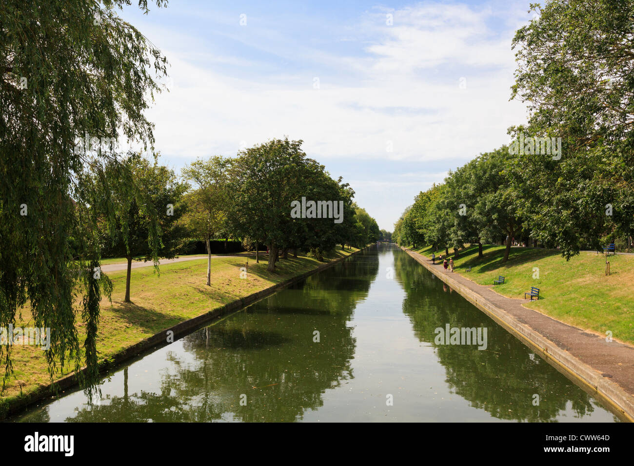 View along Royal Military canal built 1793-1815 as a defense against ...