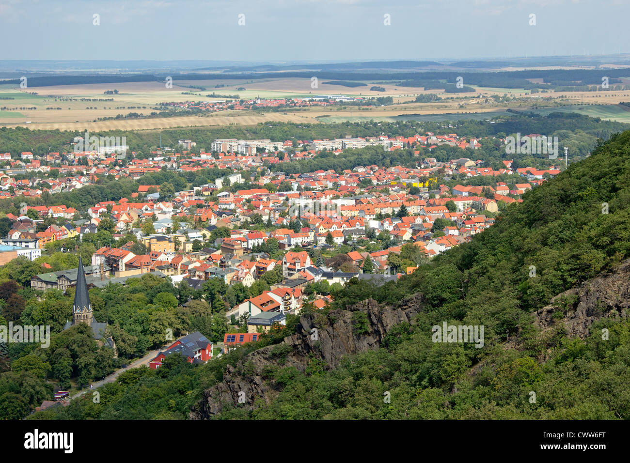panoramic view of Thale, Harz Mountains, Saxony-Anhalt, Germany Stock ...