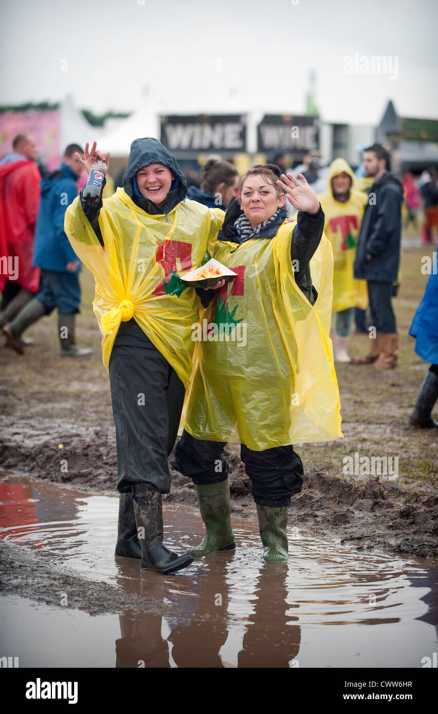 Music fans brave the mud and the rain at the main stage during T In The ...