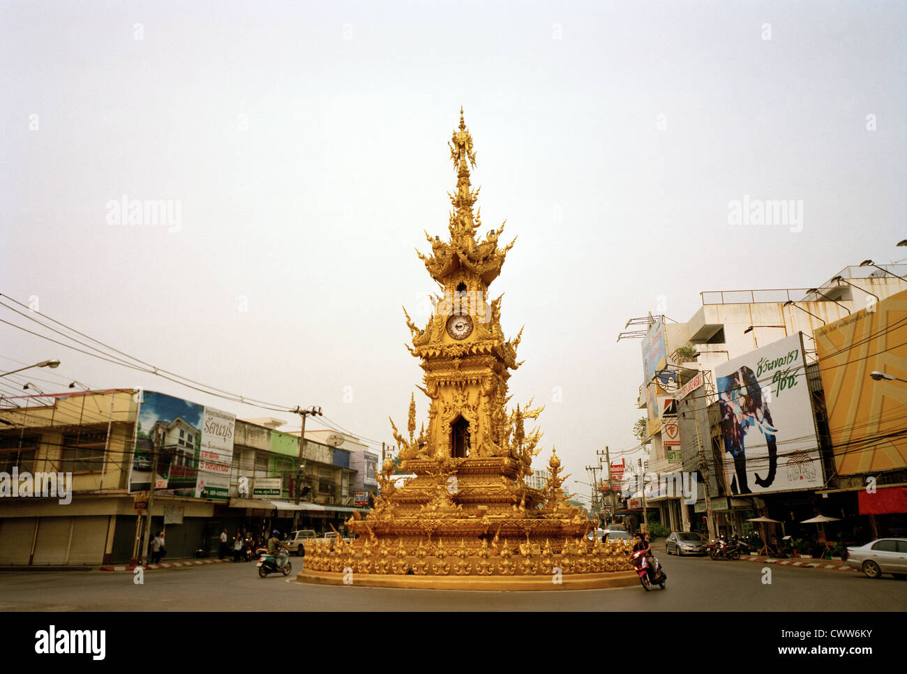Clock Tower in Chiang Rai in Thailand in Southeast Asia Far East ...
