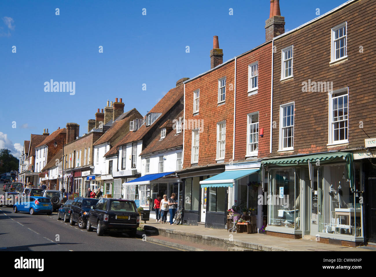 Cranbrook Kent View along busy High Street in this old town previously ...