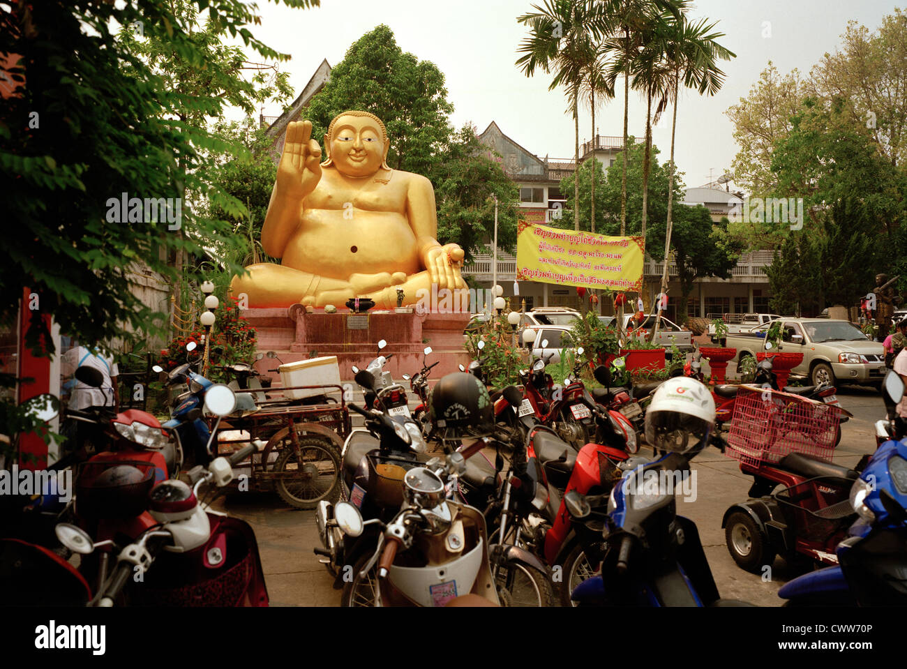 The Buddha in Chiang Rai in Thailand in Southeast Asia Far East ...