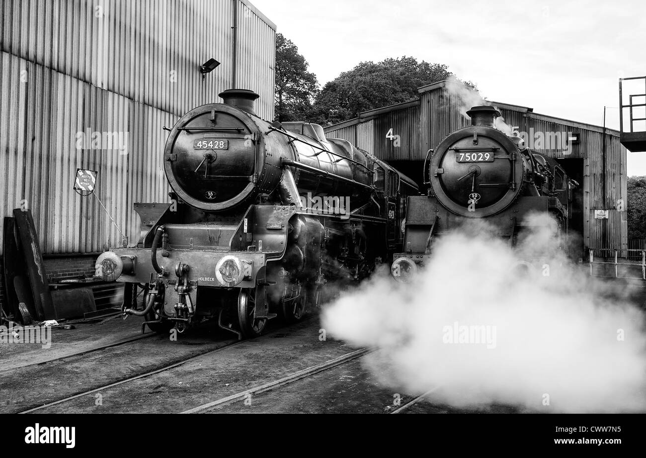 Steam engines Eric Treacy and the Green Knight Grosmont engine sheds on ...