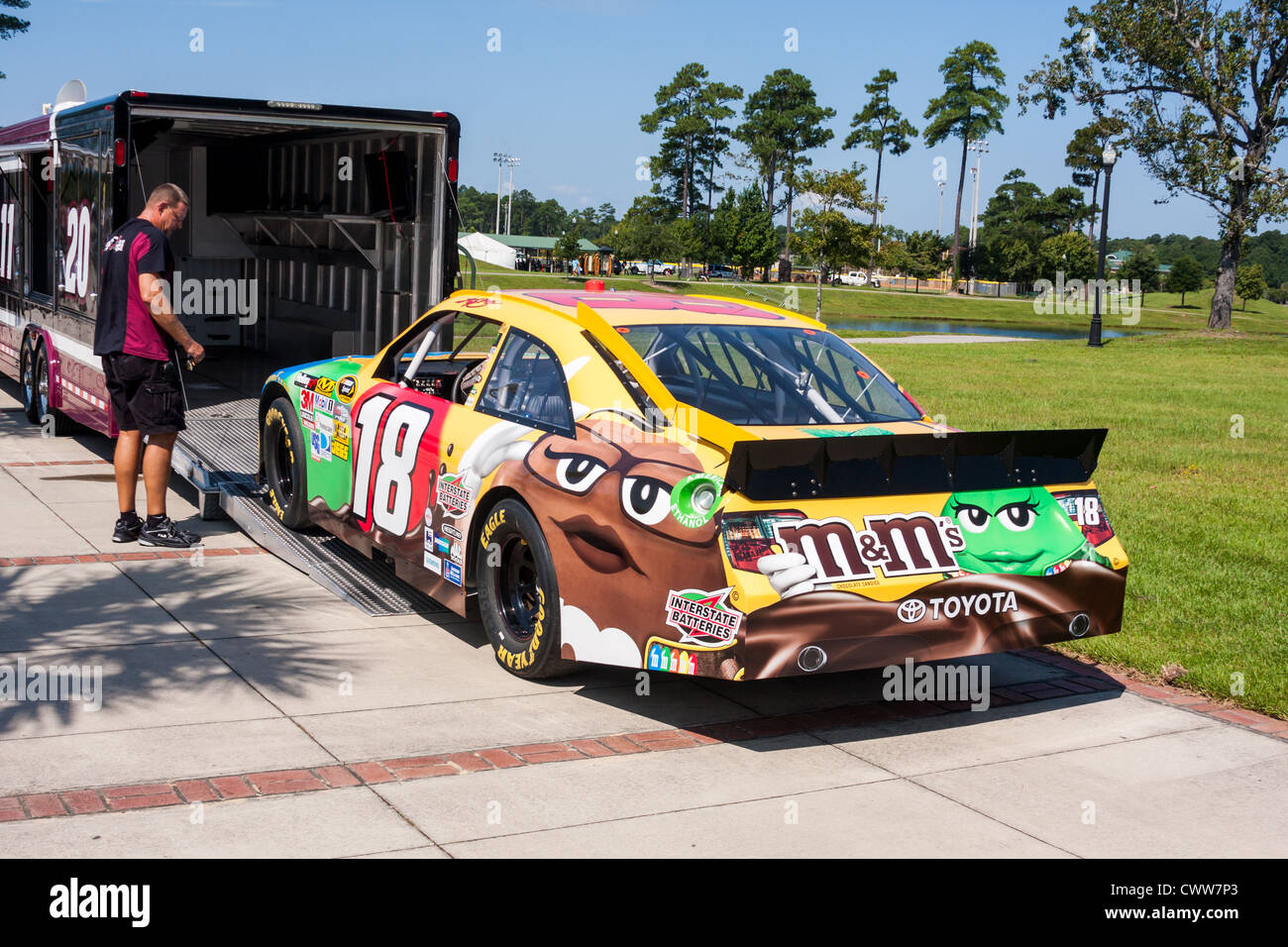 M&M Nascar Racecar Stock Photo - Alamy