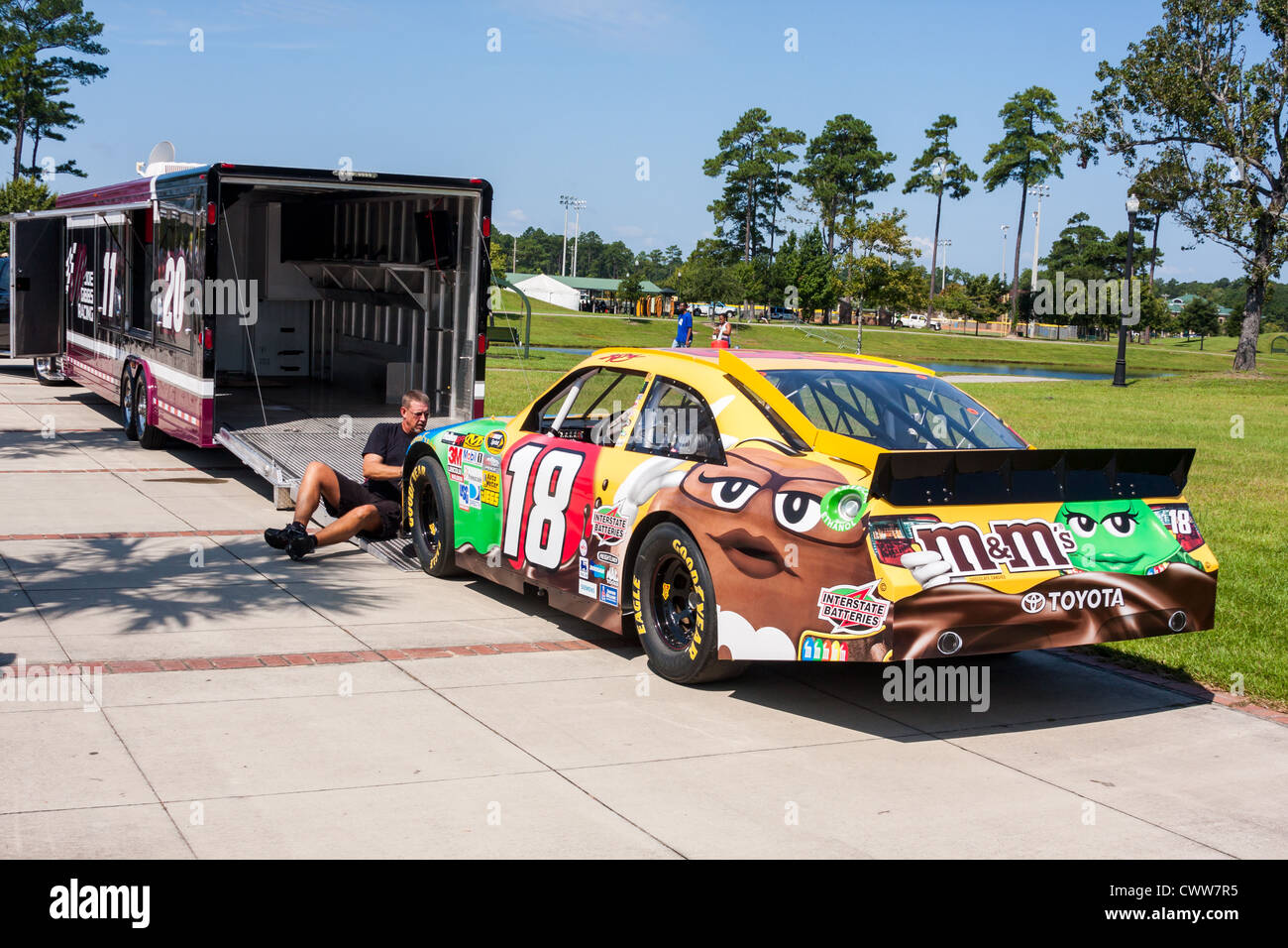 M&M Nascar Racecar Stock Photo - Alamy