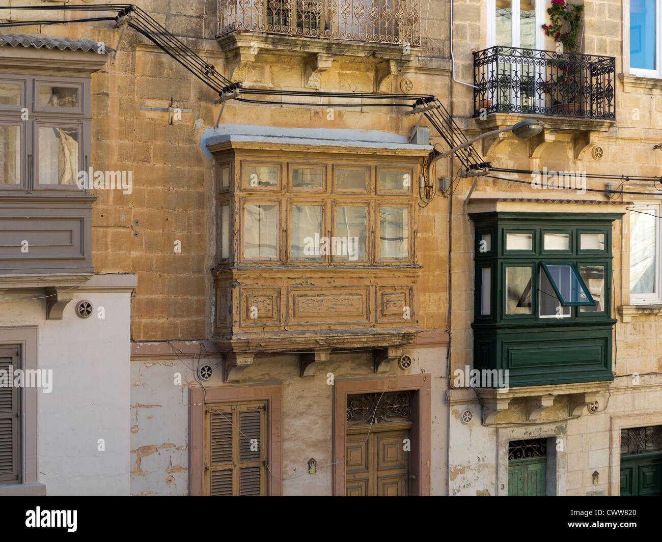 Maltese architecture seen on the streets of the Island of Malta ...