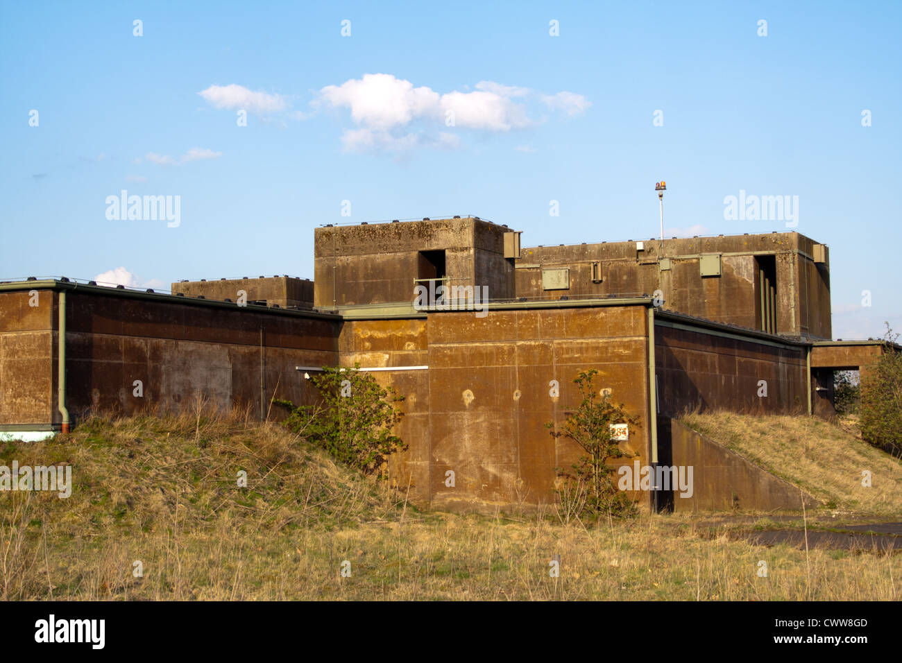 Bunkers at the abandoned airbase RAF Laarbruch in Germany Stock Photo ...