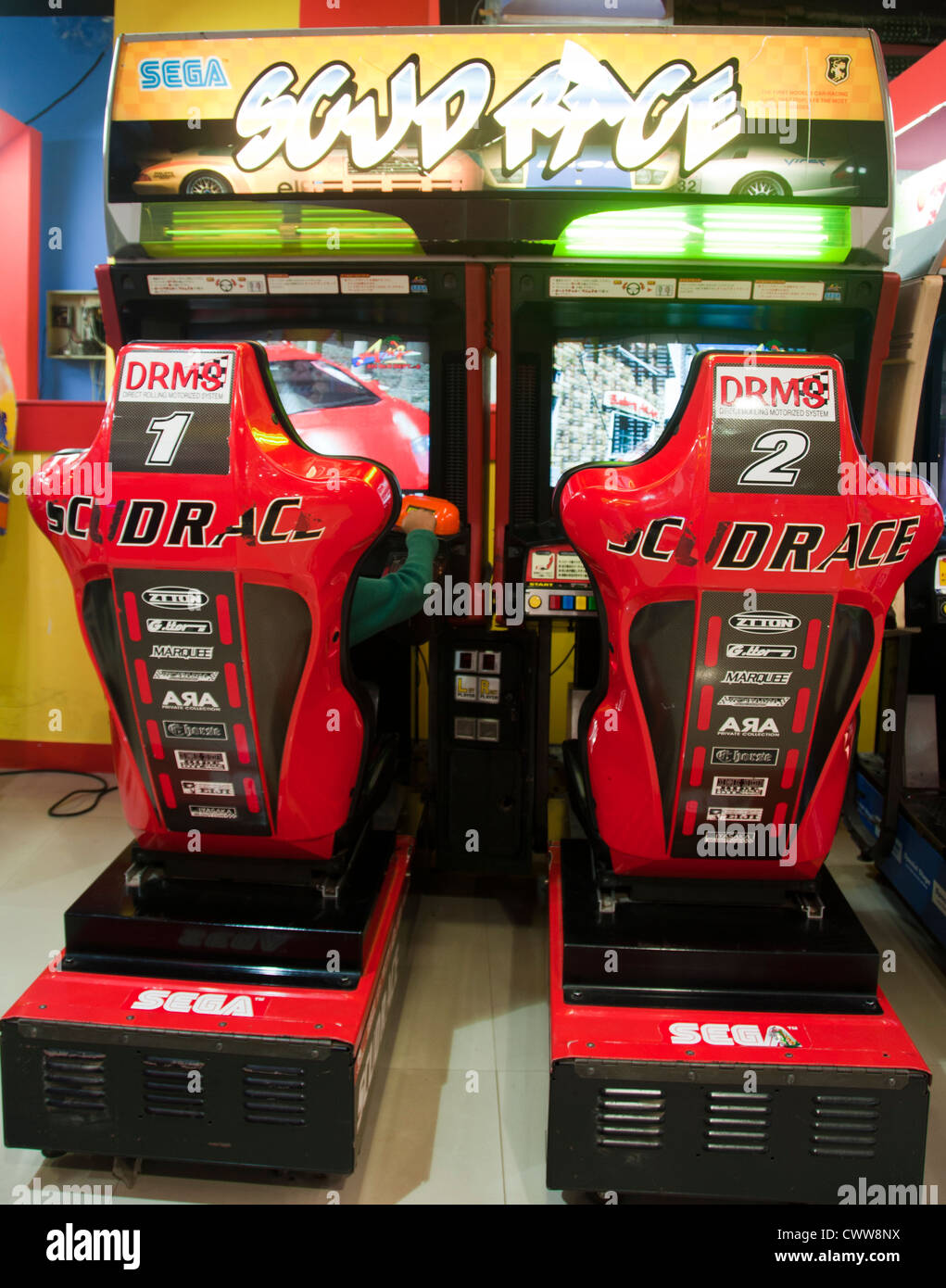 Arcade Racing Game Stock Photo - Alamy