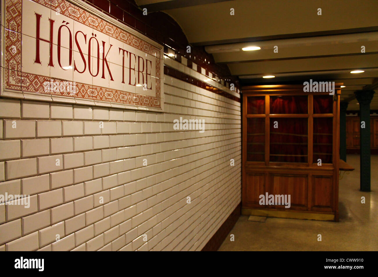 A caracteristic underground station in Budapest Stock Photo - Alamy