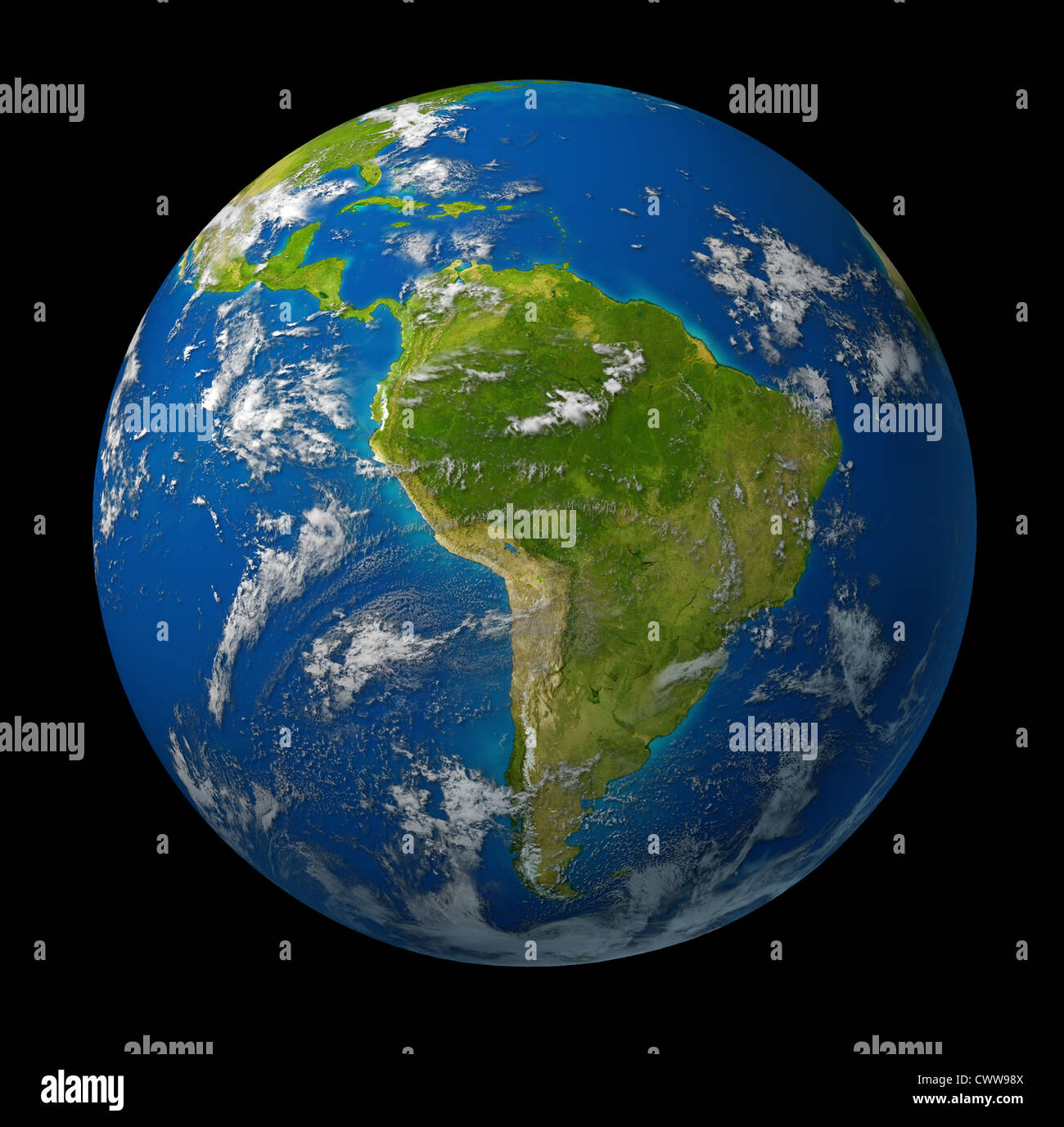 Earth planet featuring South america and latin american countries ...
