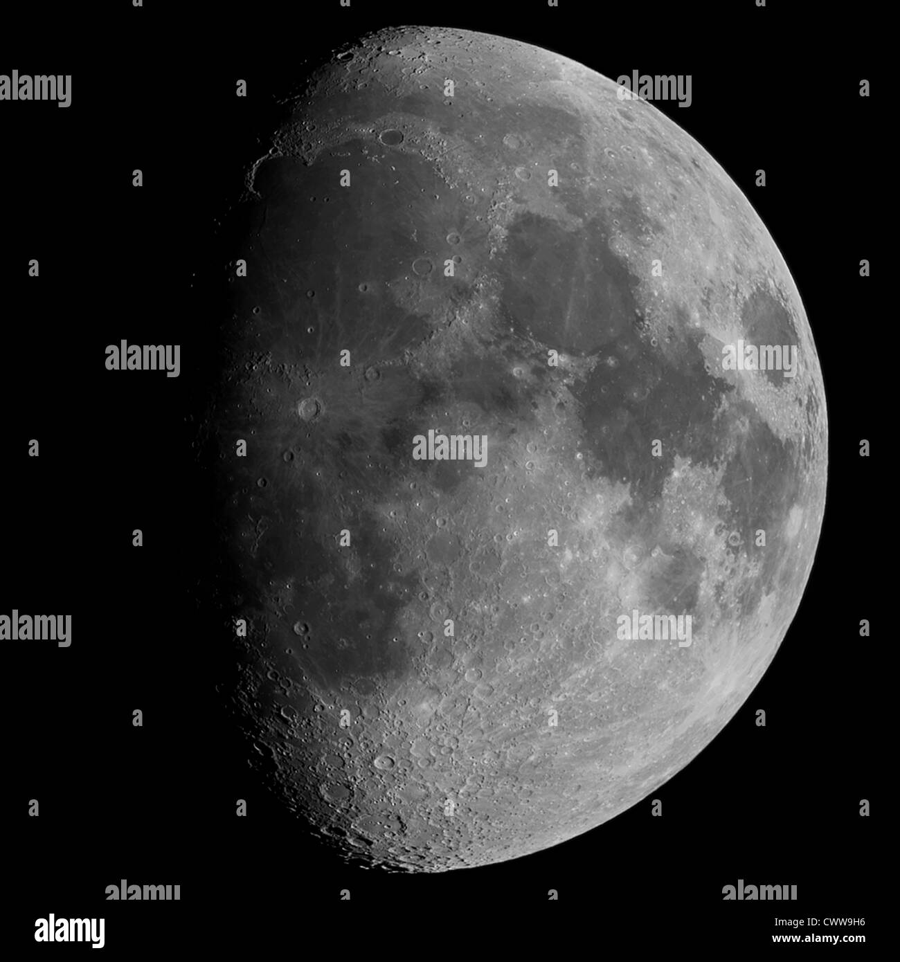 Moon at 70% - photographed at 600x magnification Stock Photo - Alamy