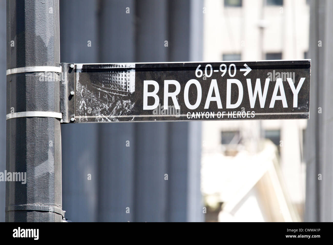Road sign of New Yorks Broadway Stock Photo - Alamy