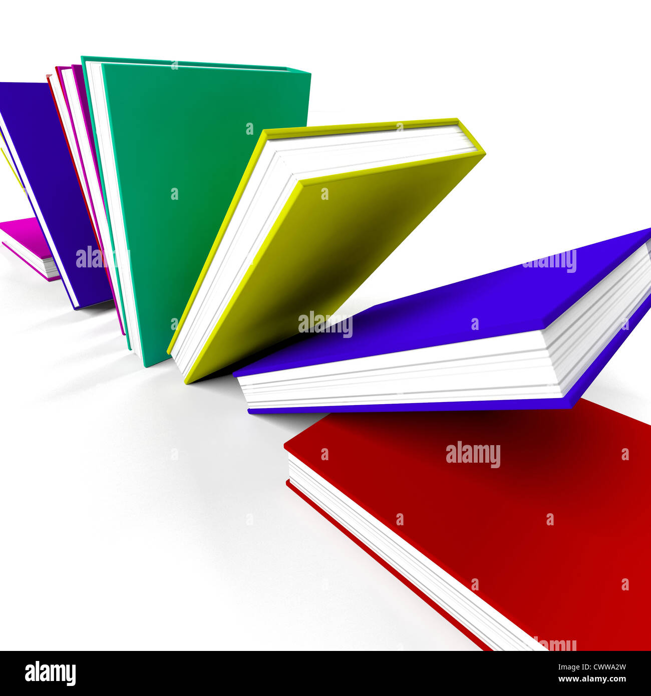 Books On A Shelf Showing Learning Or Education Stock Photo - Alamy