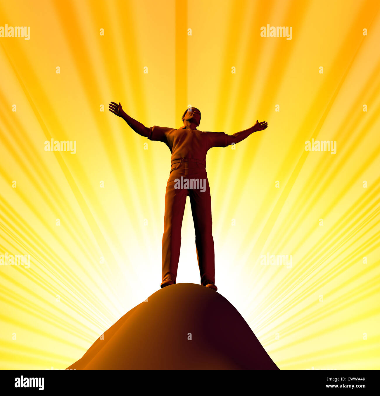 Belief and spirituality representing worship and the power of faith ...