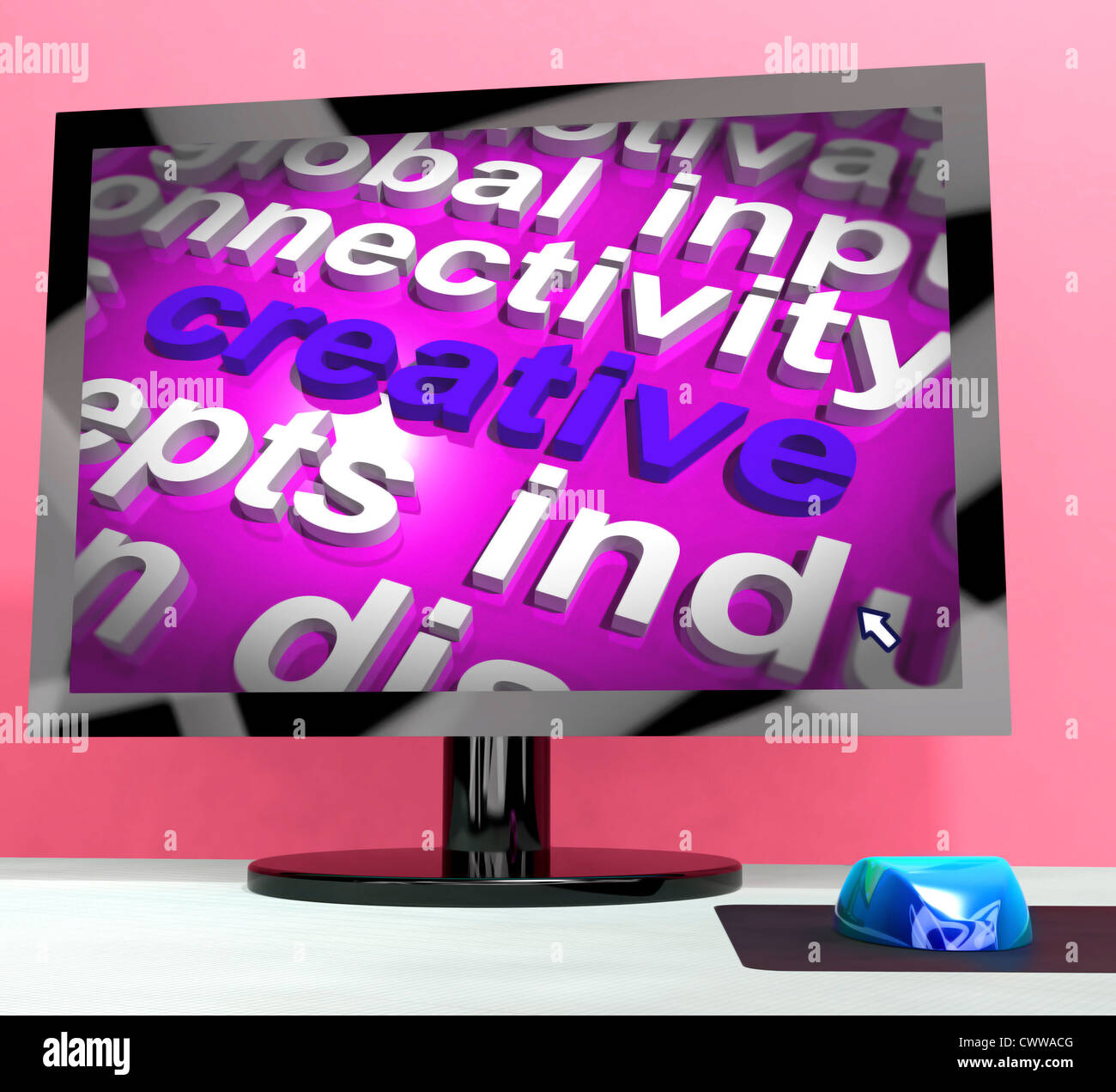 Creative Word On Computer Represents Innovative Ideas Stock Photo - Alamy