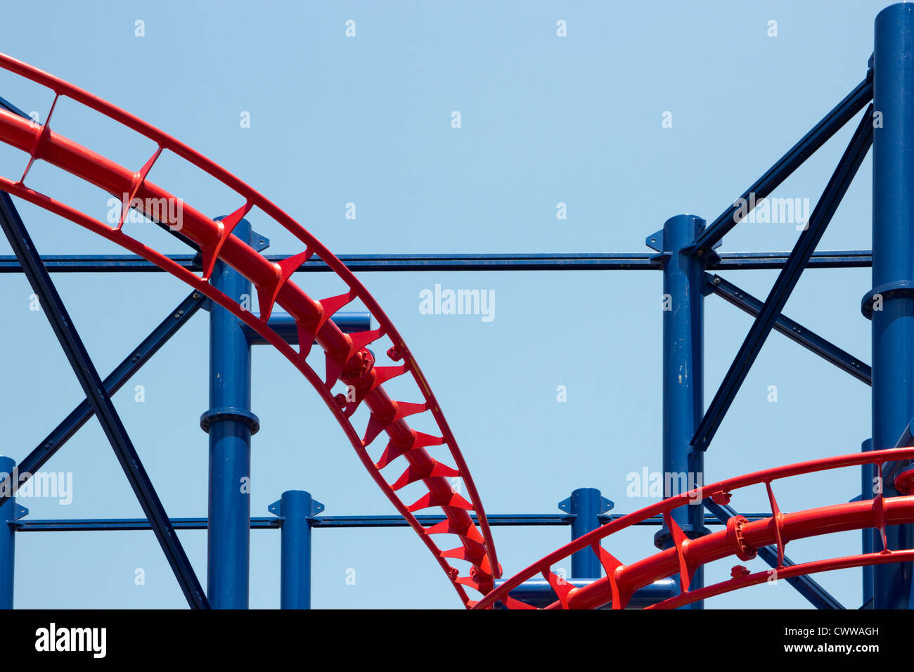 Detail shot of a roller coaster Stock Photo - Alamy