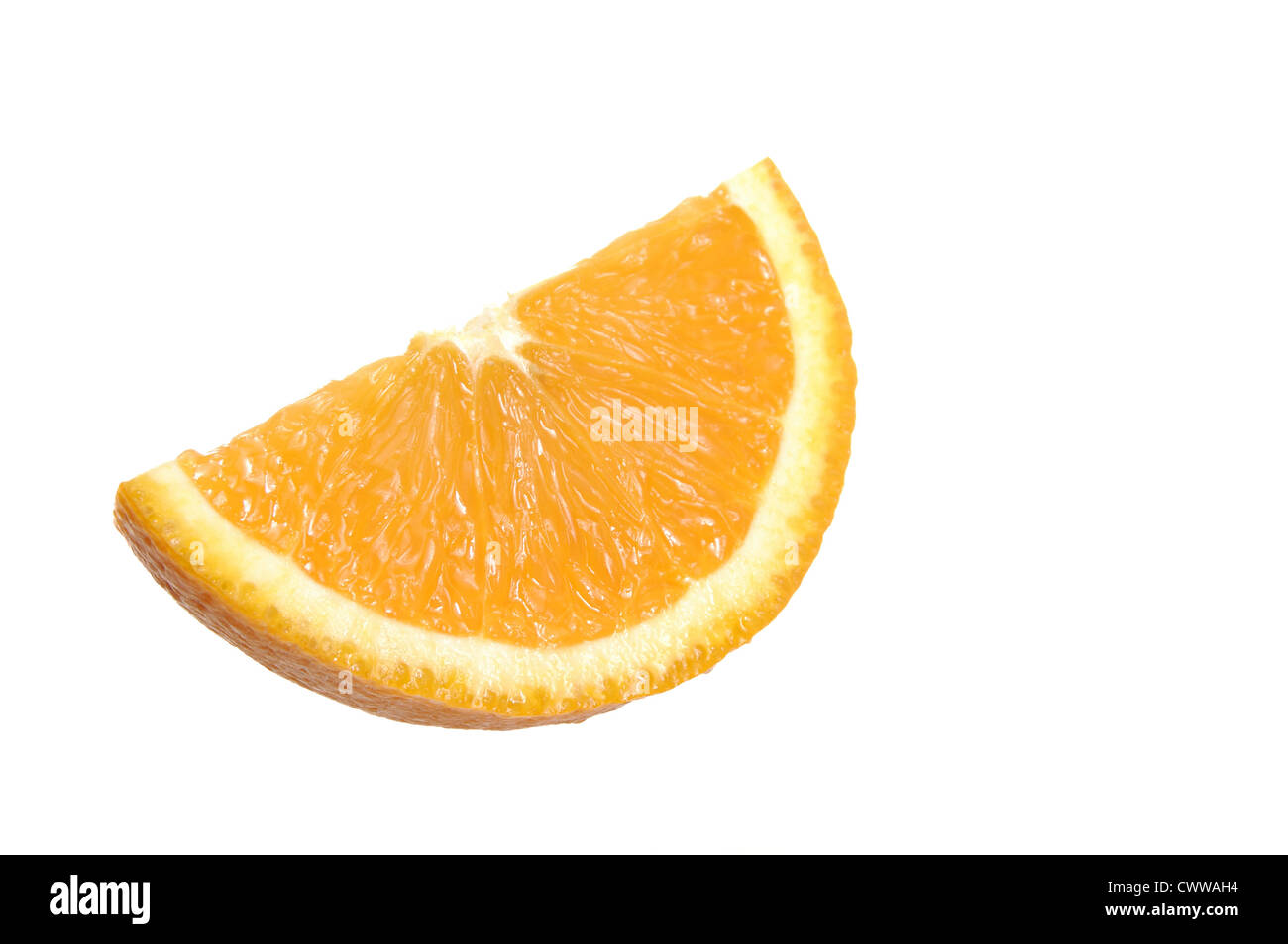 Orange quarter isolated on a white background Stock Photo - Alamy