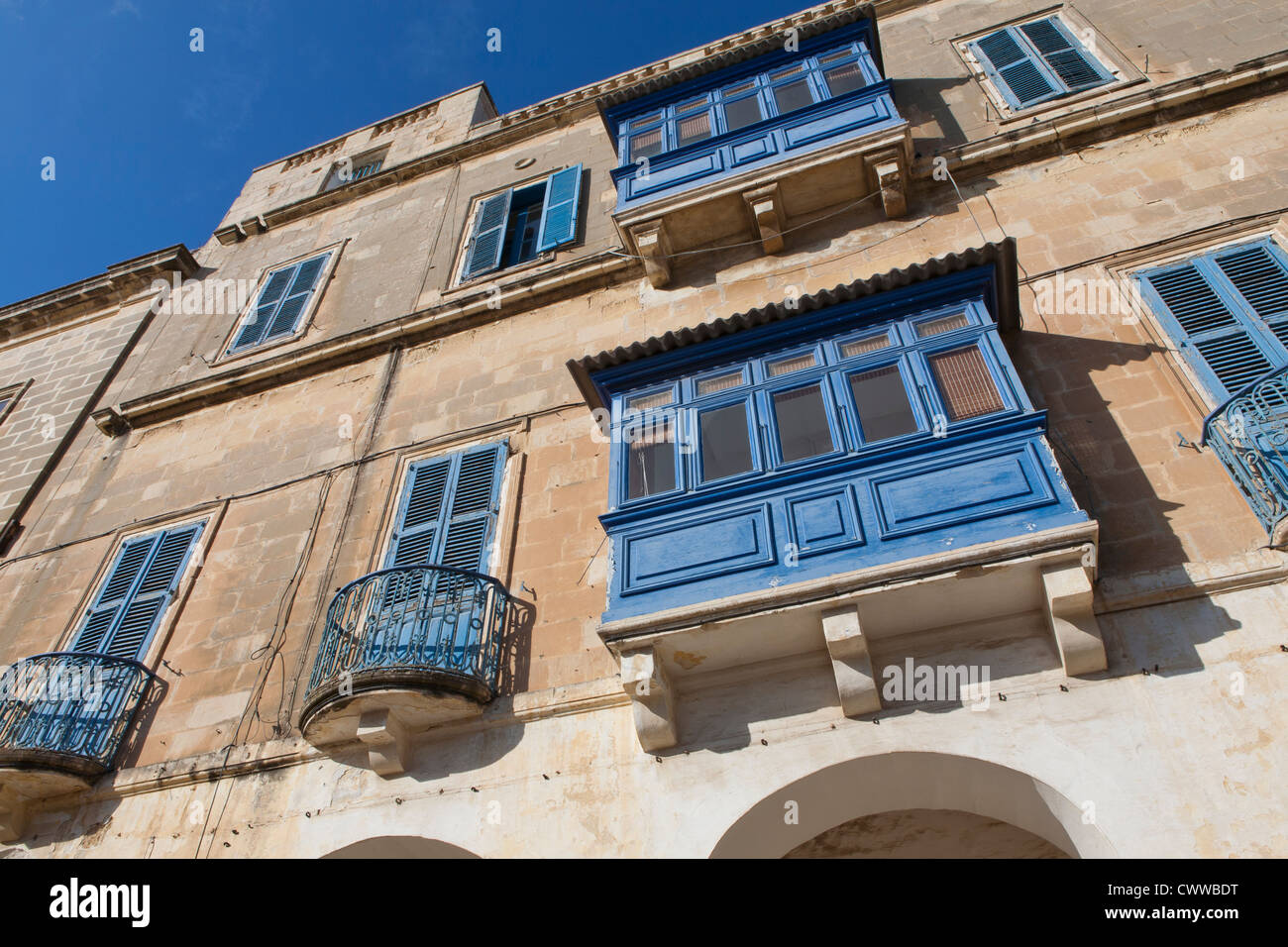 Traditional maltese wooden balconies and windows hi-res stock ...