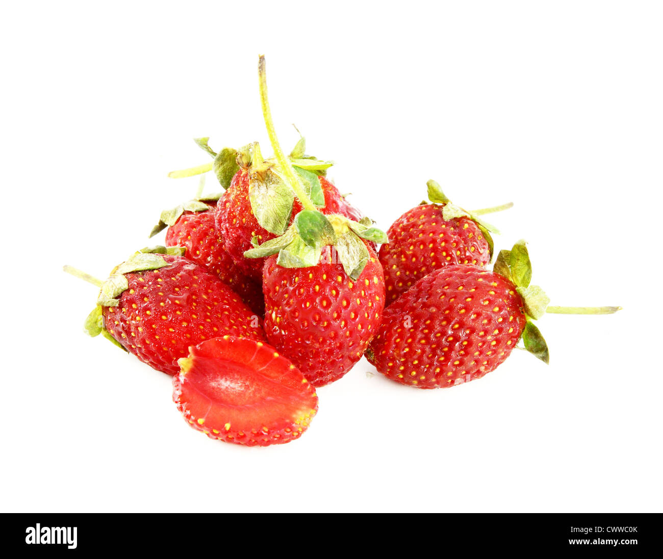 strawberry on white background Stock Photo - Alamy