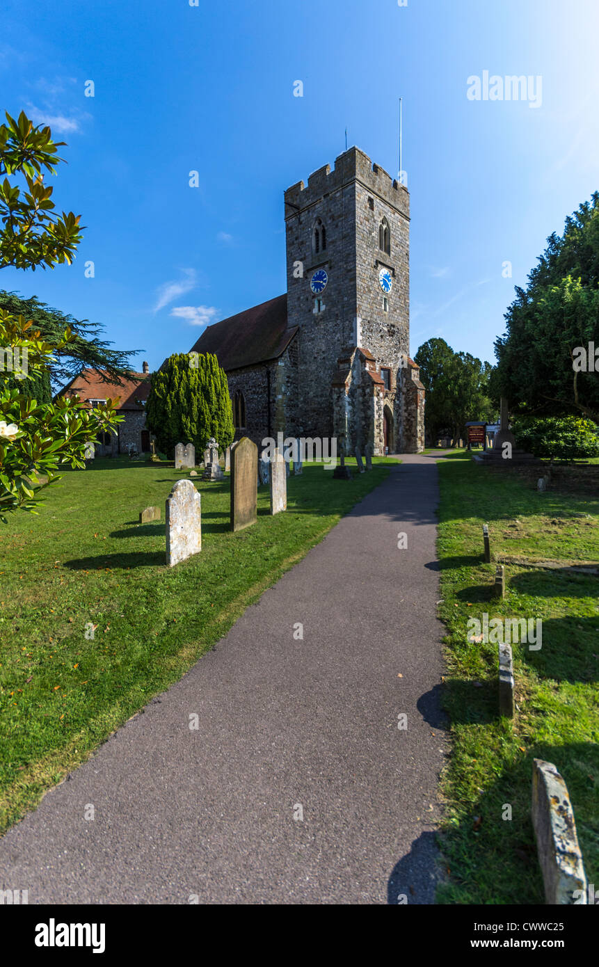 St Peter's Church, Old Woking, Surrey Stock Photo - Alamy