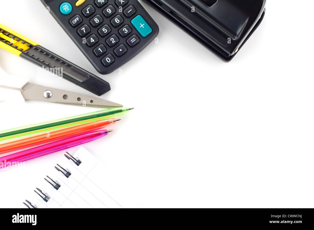Assortment of stationery Stock Photo - Alamy