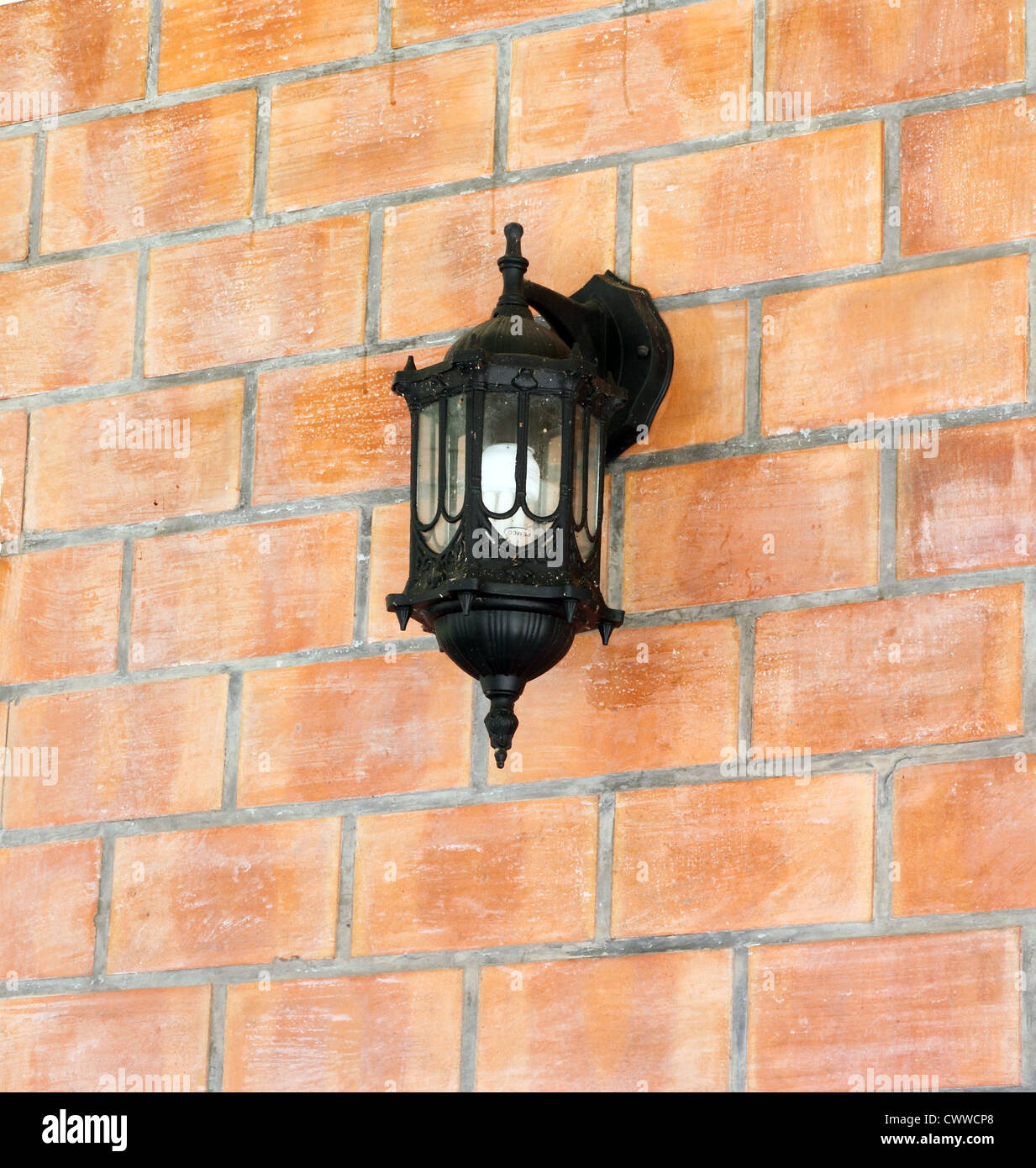 Lamp on texture brick wall Stock Photo - Alamy