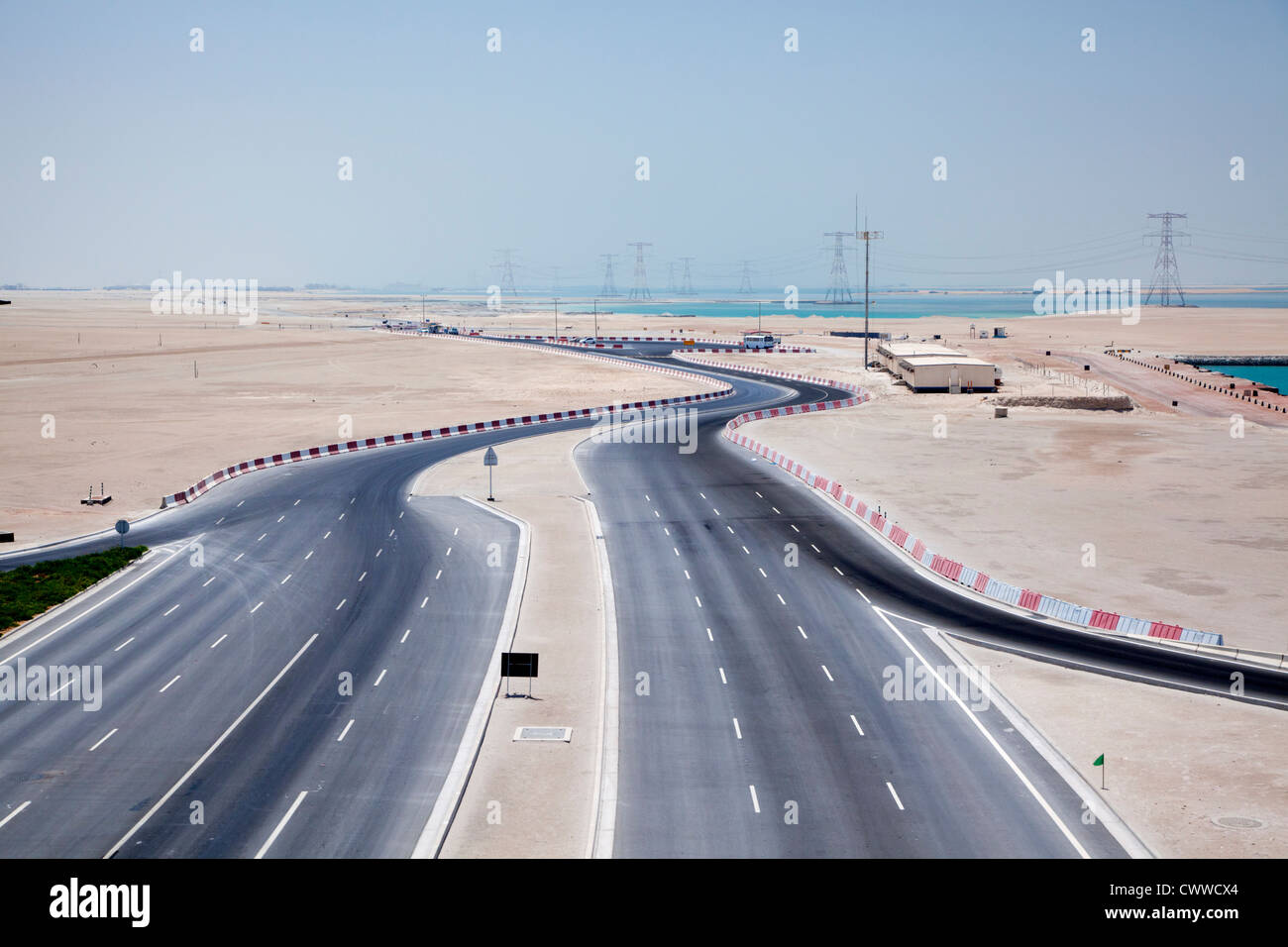 Road in Abu Dhabi, United Arab Emirates, Middle East Stock Photo - Alamy