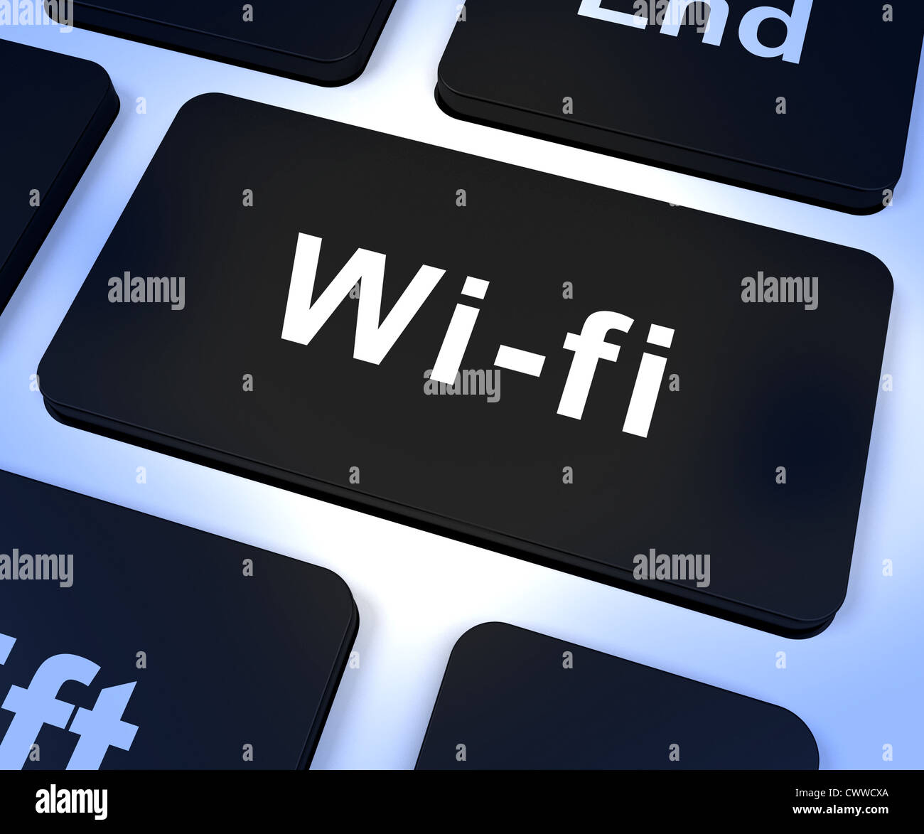 Wifi Internet Key Shows Hotspot Or Connection Stock Photo - Alamy