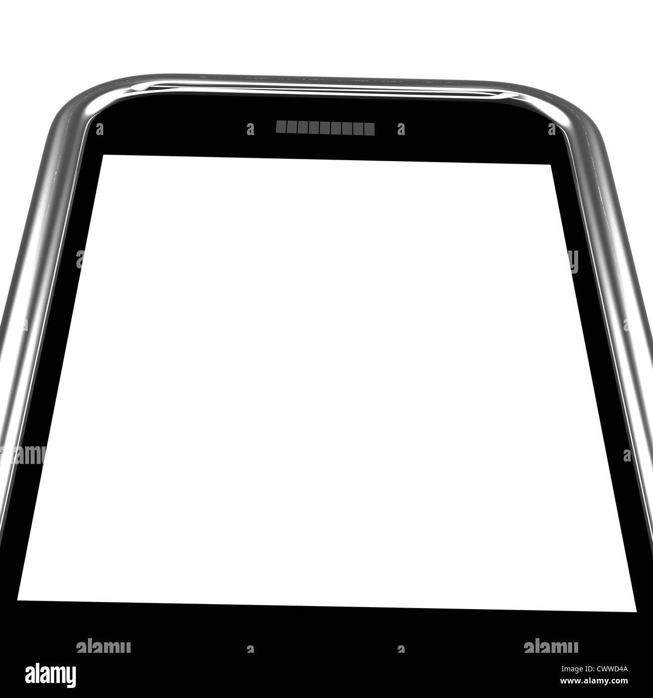 Blank Smartphone Mobile Screen With White Copyspace Stock Photo - Alamy