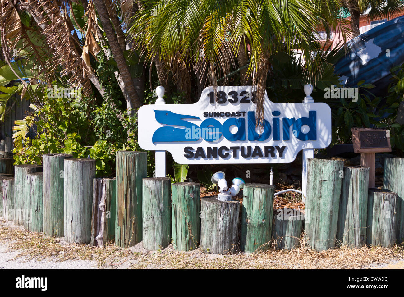 Sign at entrance to the Suncoast Seabird Sanctuary and Avian Hospital ...