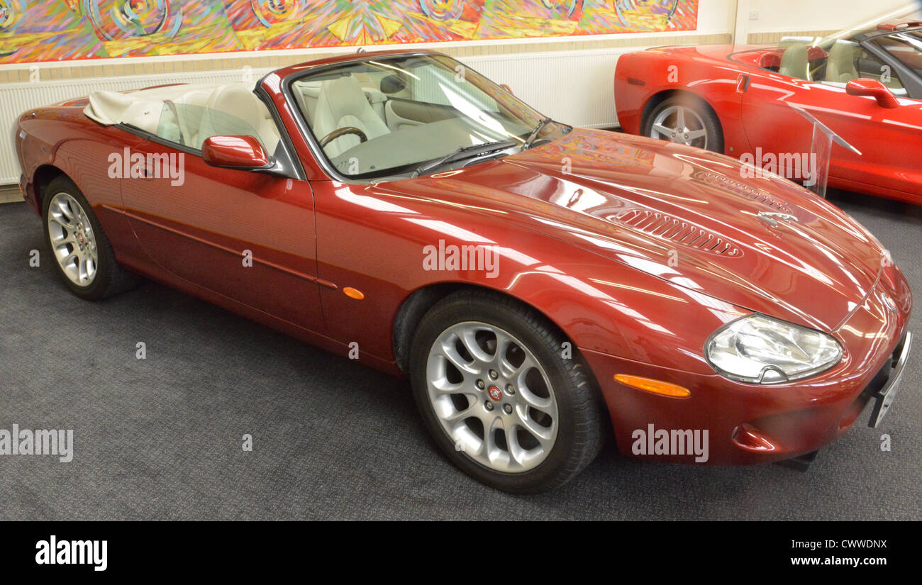 Red sports car, Jaguar, XK Stock Photo - Alamy