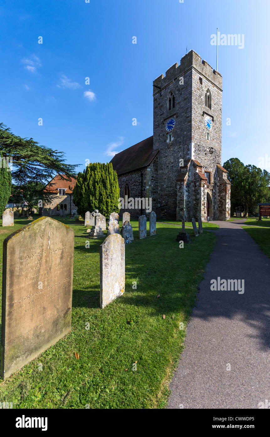 St Peter's Church, Old Woking, Surrey Stock Photo - Alamy