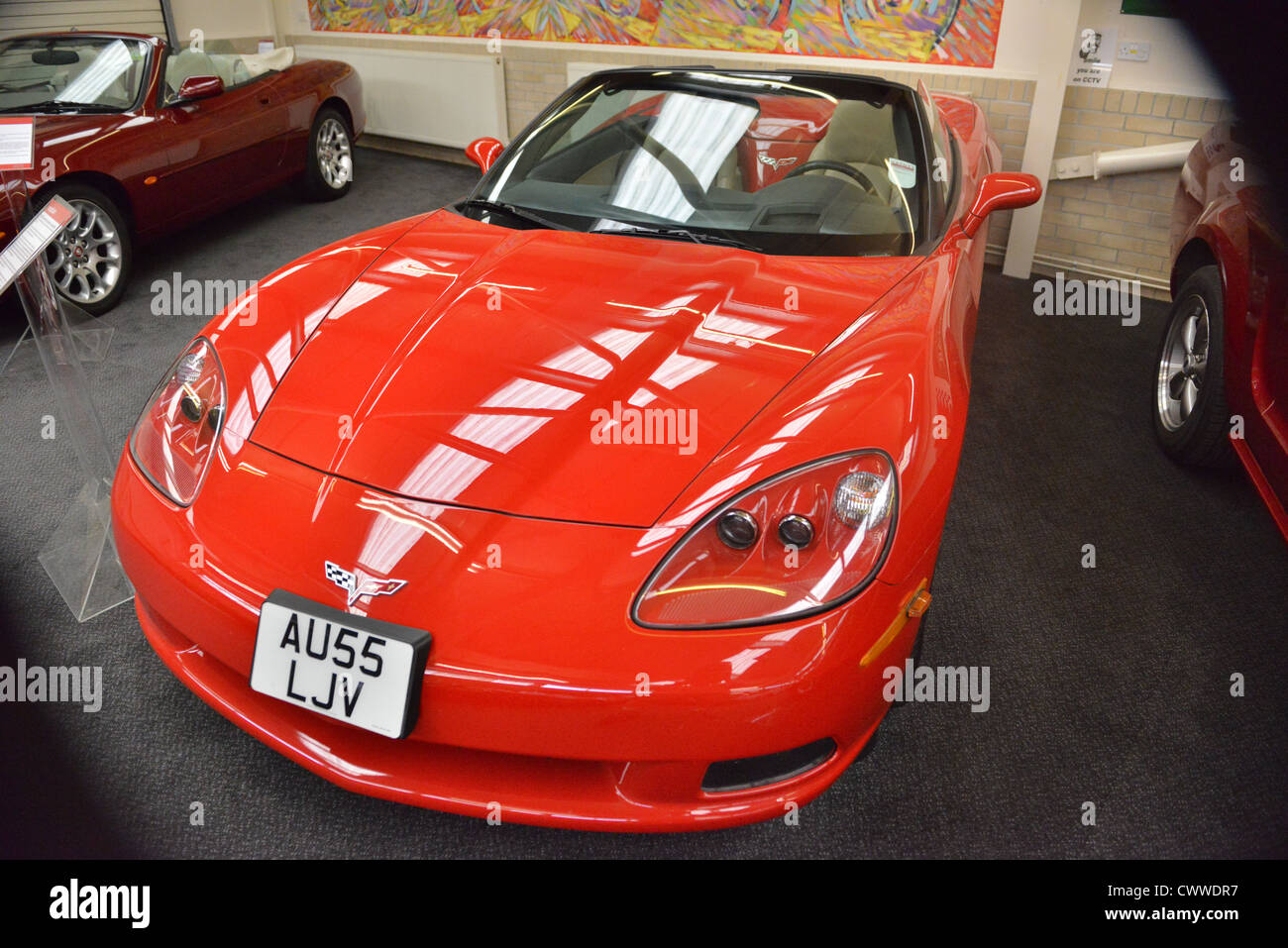 Red sports car, Dodge Viper Stock Photo - Alamy