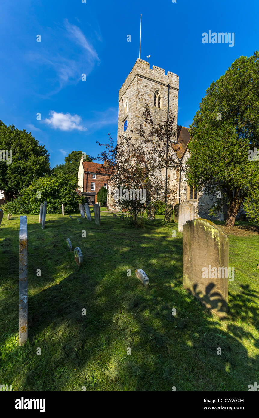 St Peter's Church, Old Woking Stock Photo - Alamy