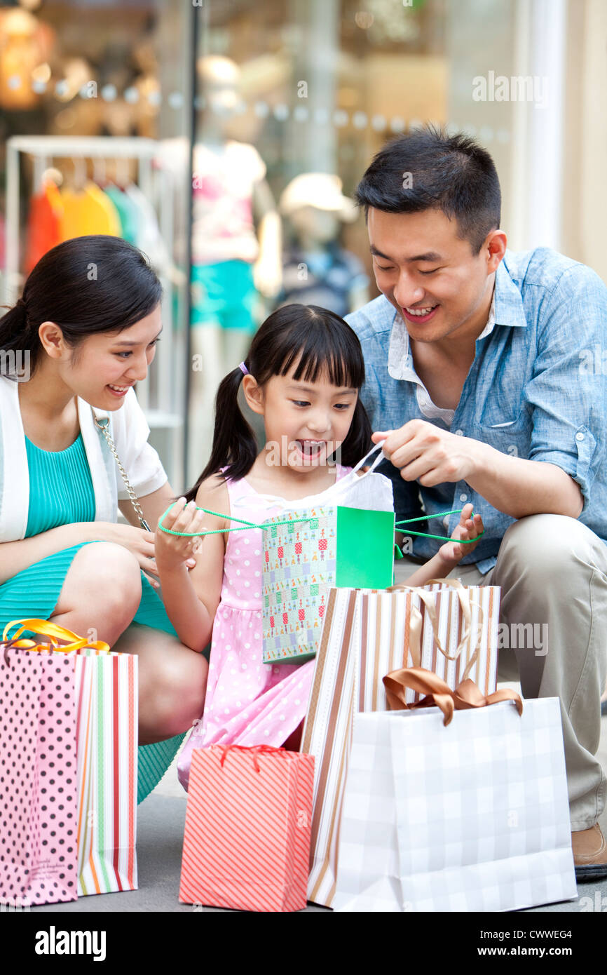 Family shopping in department store Stock Photo - Alamy