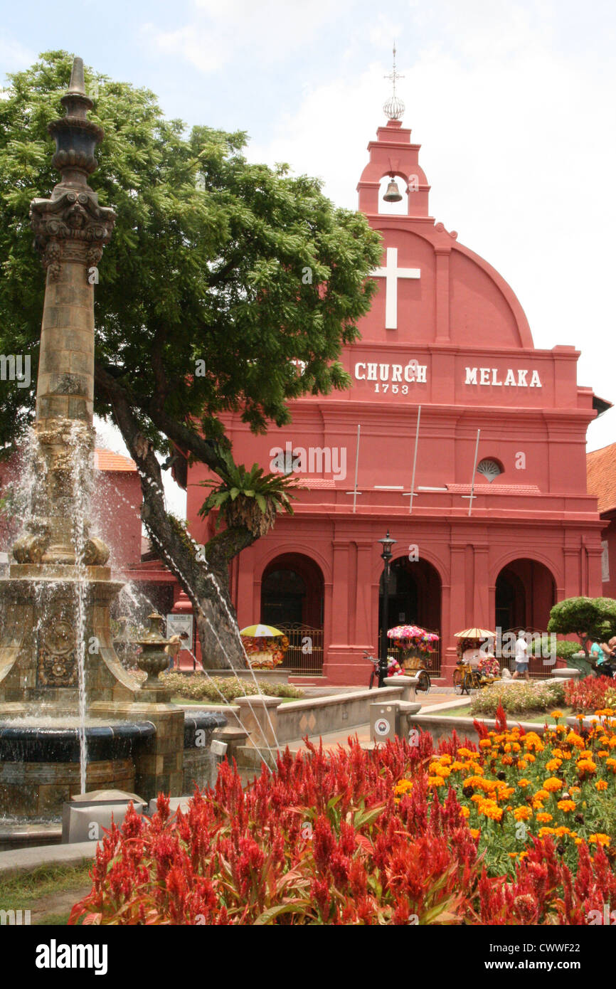 The Dutch Colonial Church in Melaka, Malaysia Stock Photo - Alamy