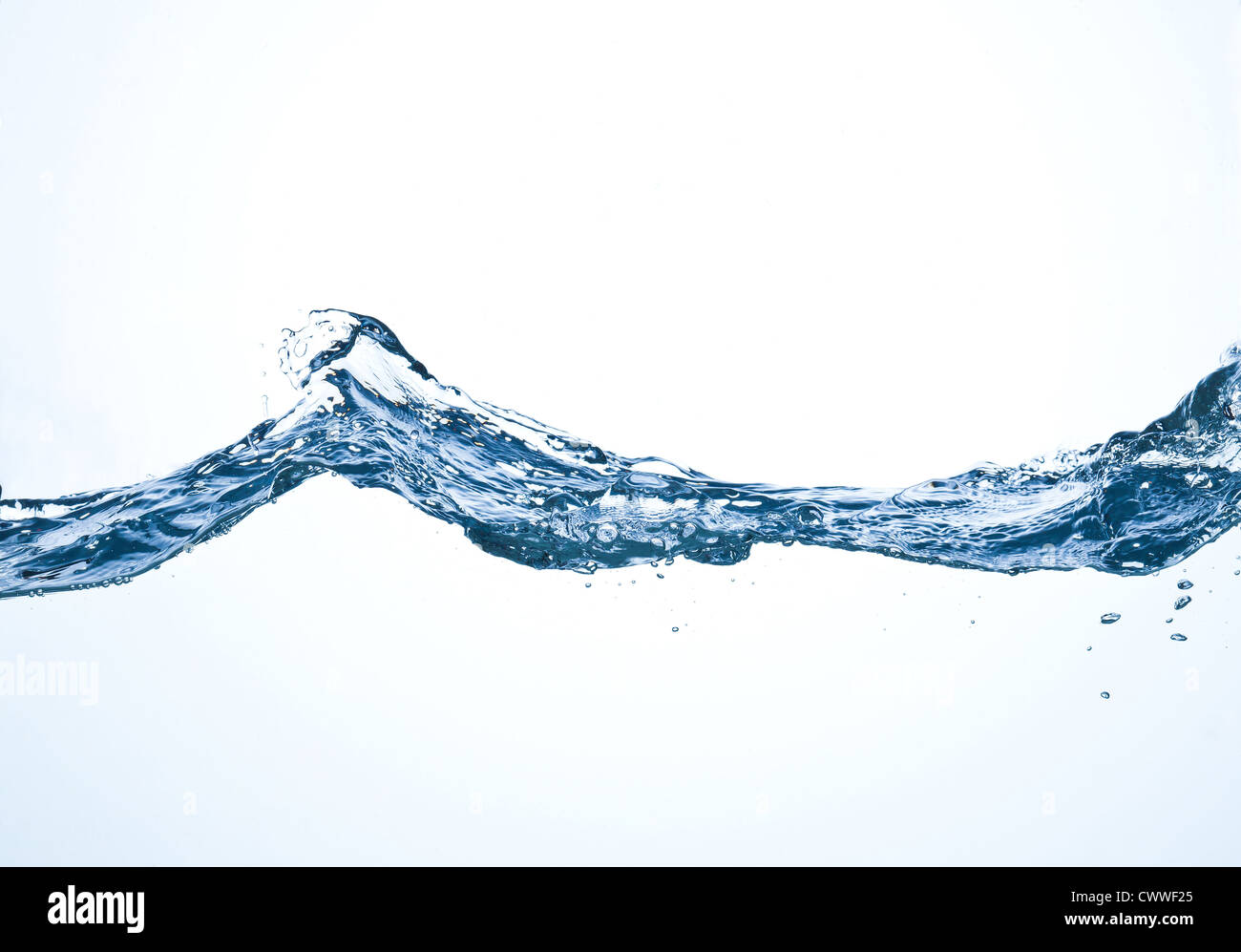 clear pure water wave with splash Stock Photo - Alamy