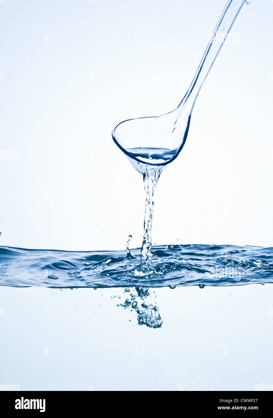 clear pure water wave with soup ladle Stock Photo - Alamy